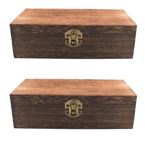 Wood Storage Box with Lid Solid Wood Container Box Decorative Table ...