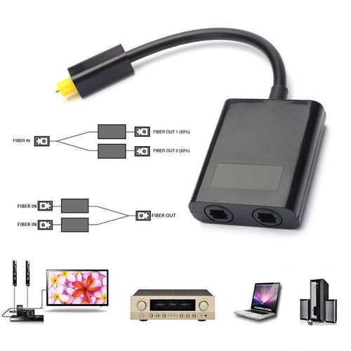 Digital Optisch Fiber Audio Verteiler Kabel Adapter Mit Anschlüssen 1 ...