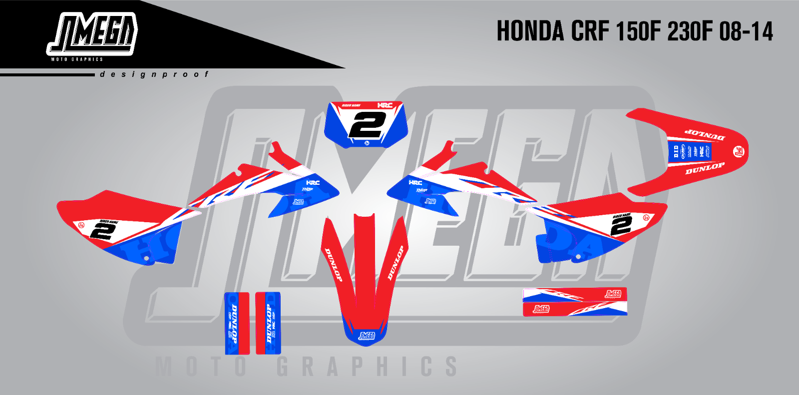 Honda Classic Factory Decal Graphic Sticker for Honda CRF 230F 2008 ...