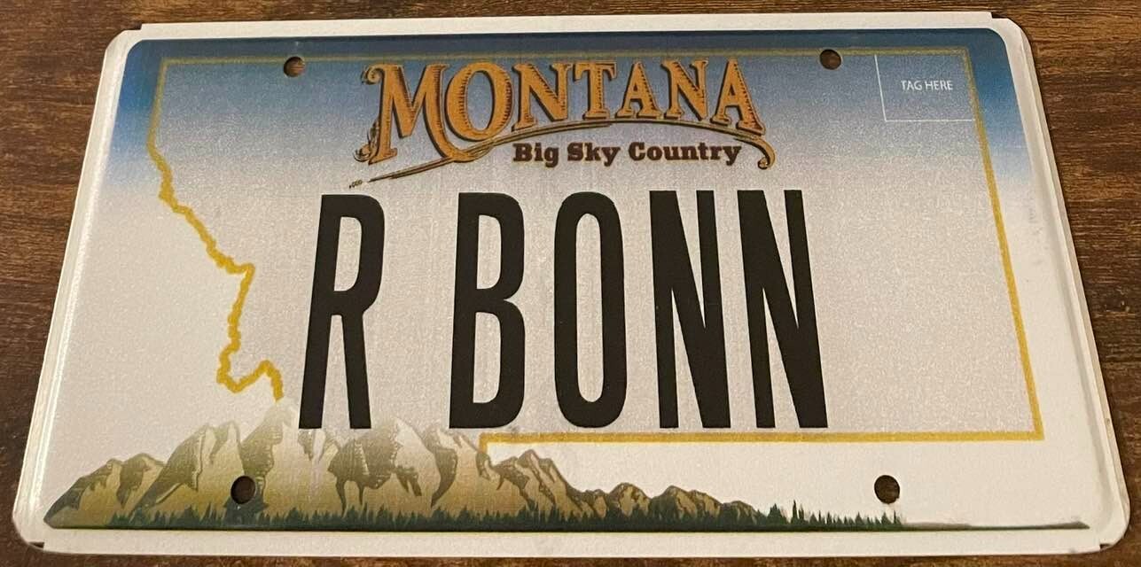 R BONN Vanity License Plate Richard Rick Ron Ronnie Robert Ricky ...