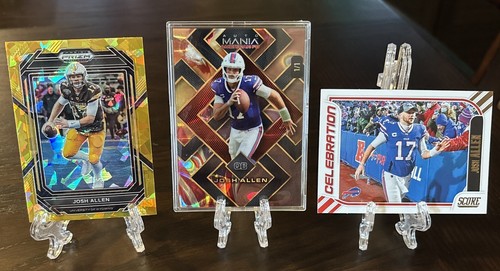 Josh Allen Buffalo Bills 3 Card Lot 1/1 Auto Mania, Gold Prizm Cracked ...