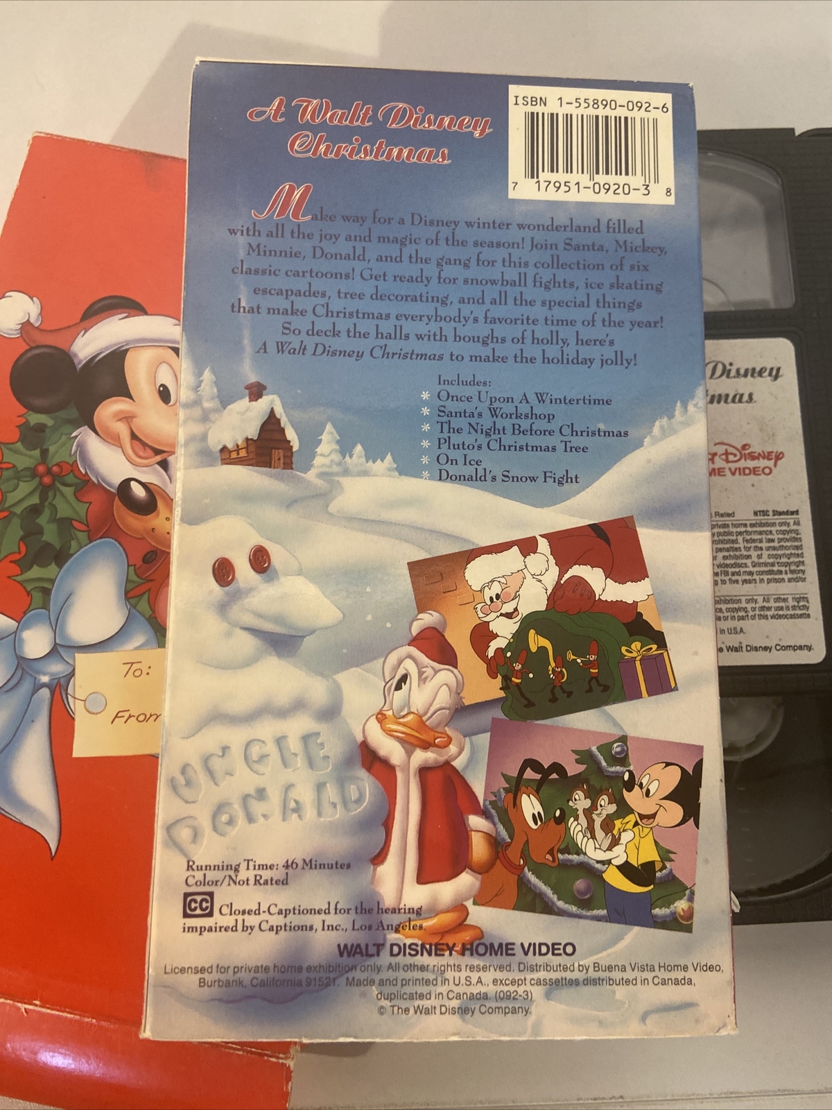 A Walt Disney Christmas (VHS) With Gift Slip Cover 717951092038| eBay
