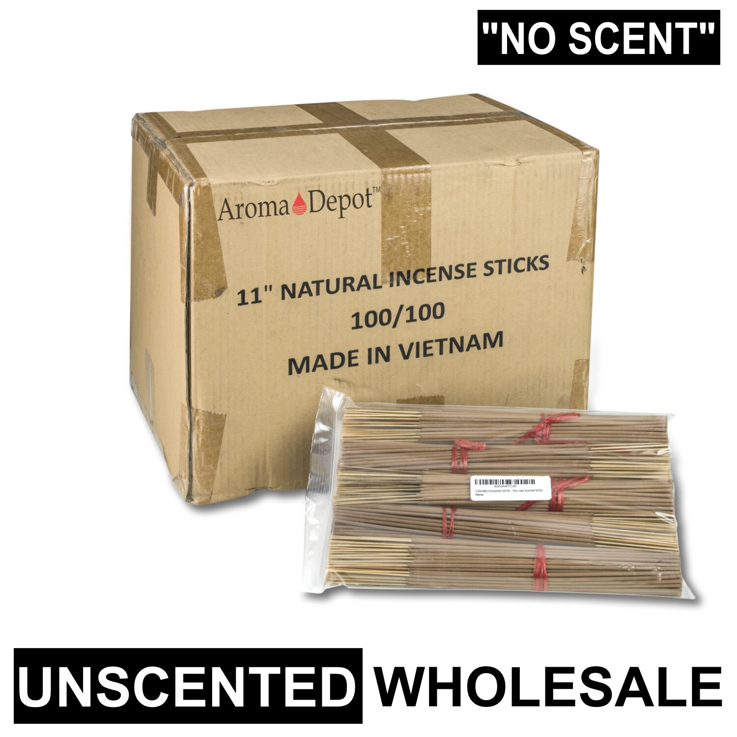 PREMIUM UNSCENTED 11" Incense Sticks Natural Wood Punk DIY Incense ...