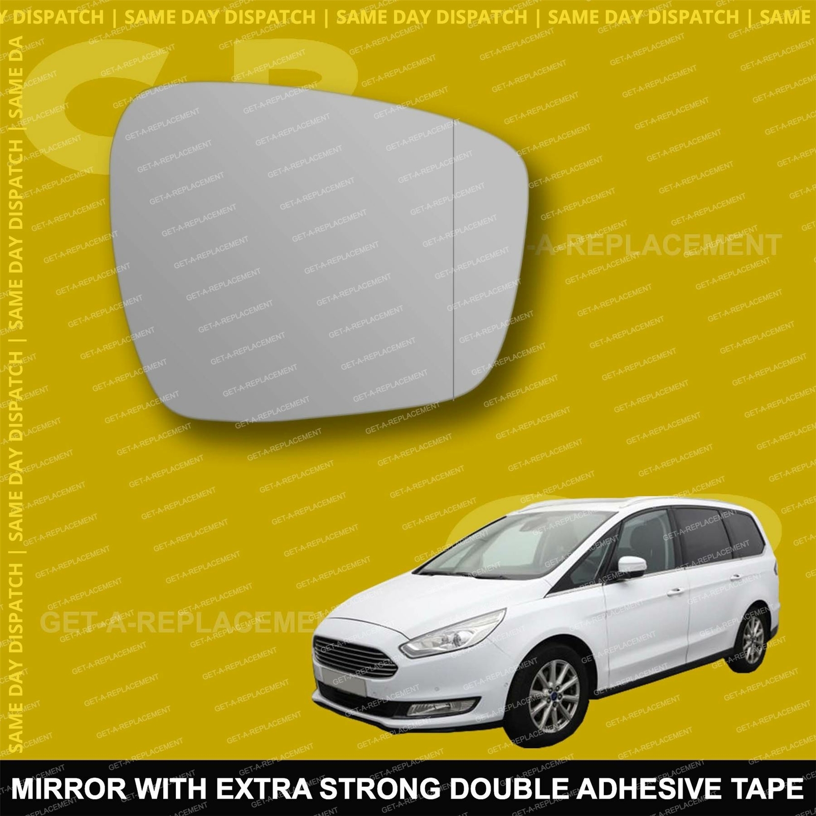 For Ford Galaxy wing mirror glass 15-23 Right Driver side with Blind ...