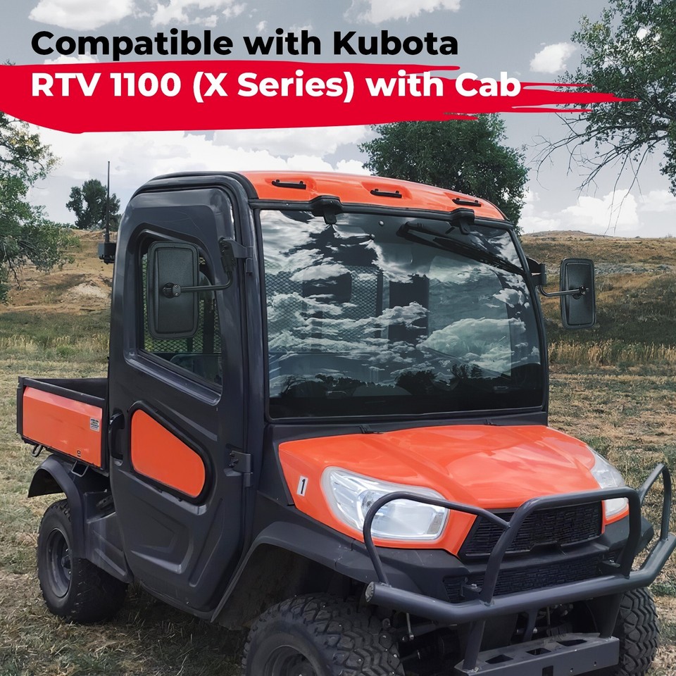 2PCS Tractor Rear View Side Mirrors w/Cab For KUBOTA RTV X1100C | eBay