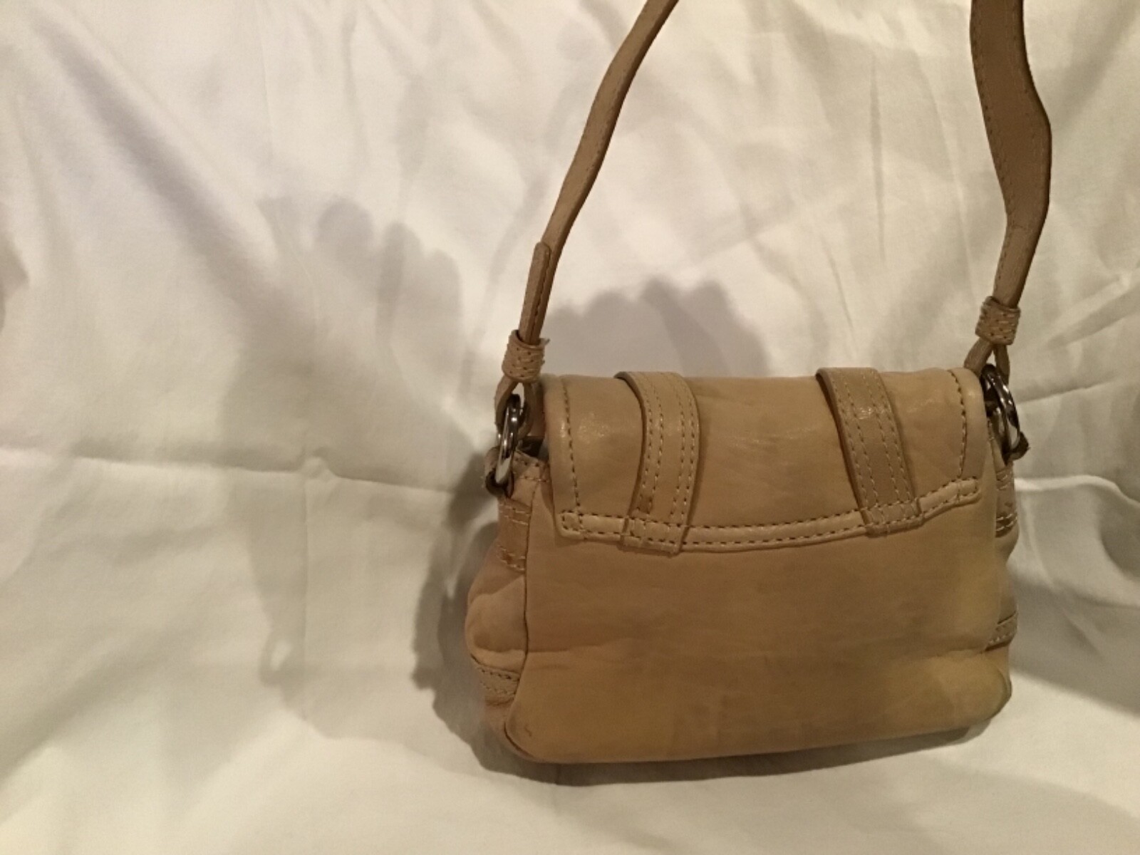 Authentic HOBBs Shoulder Bag Leather Beige Small Pre-owned | eBay UK