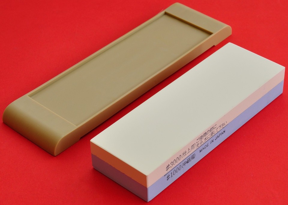 Japan waterstone dual whetstone sharpen duo #1000/3000 big model Japon ...