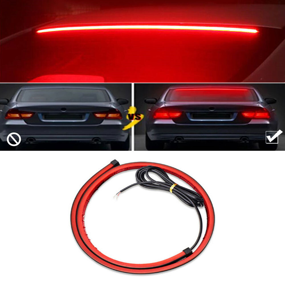 100cm Car Red LED Strip Brake Light Rear Tail Warning Turn Signal LED ...