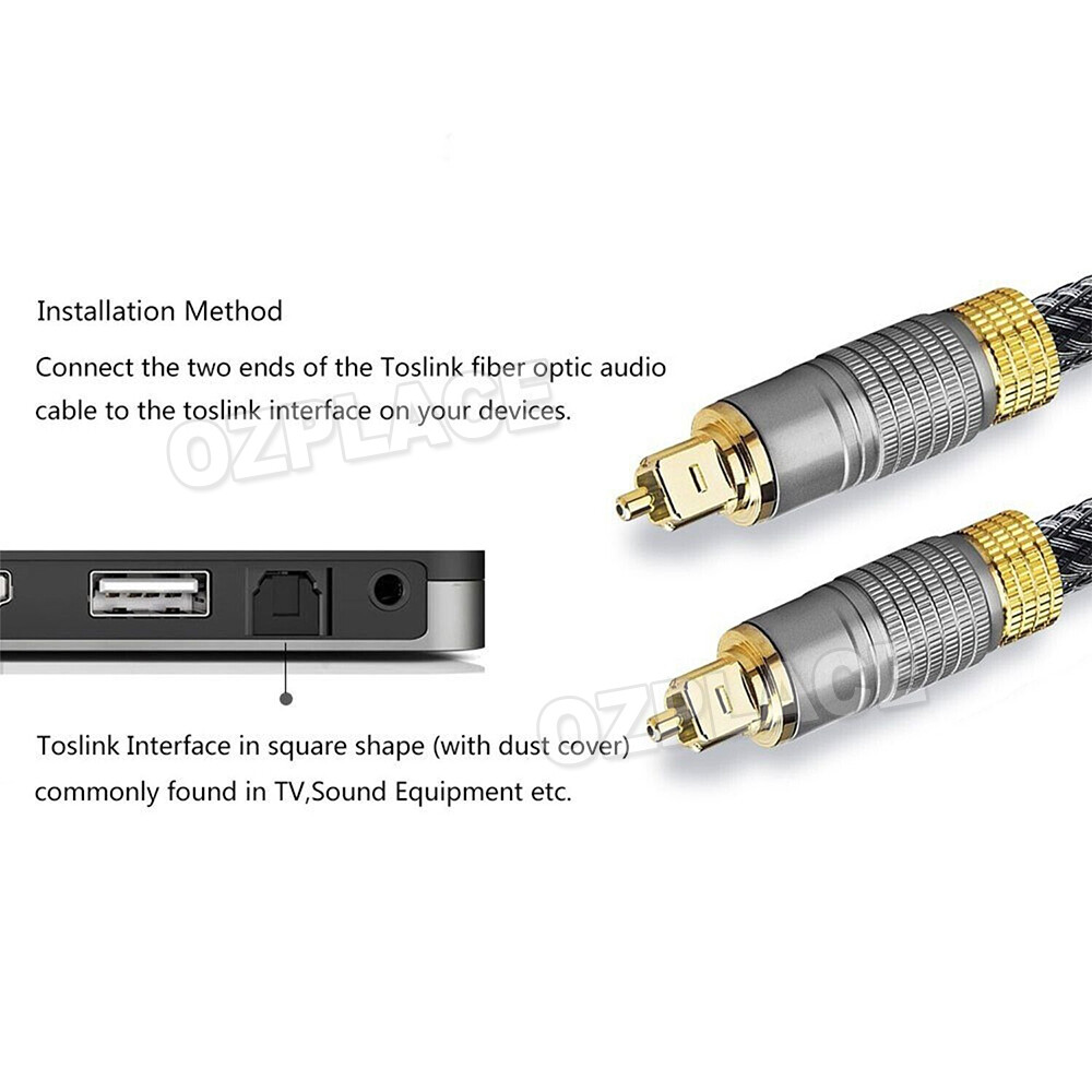 Ultra Premium Optical OAC Fibre Cable 5.1 7.1 7.2 Digital Audio AU ...