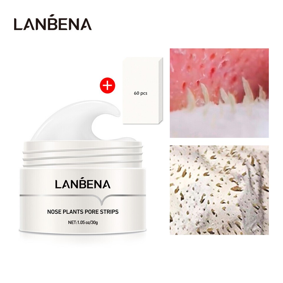 LANBENA Blackhead Remover Cream Facial Nose Mask Plant Pore Strips Acne ...