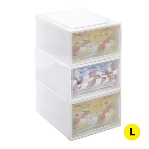 Storage Drawers Large Stackable Containers L 3PK | eBay Australia