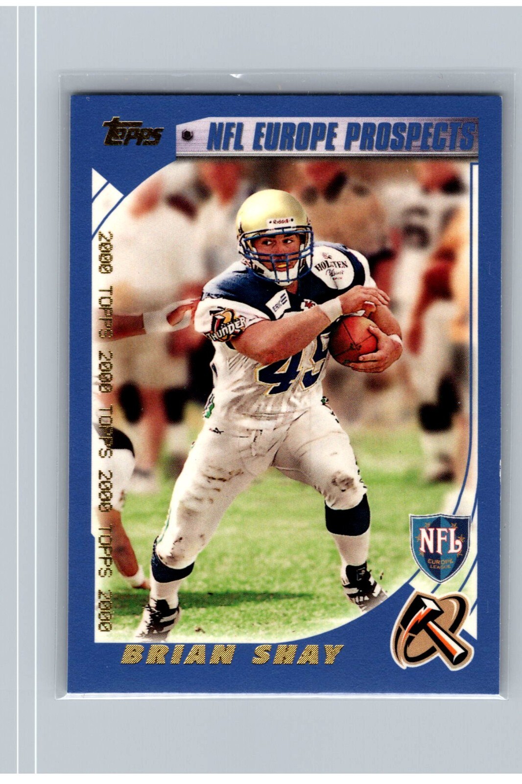 2000 TOPPS CHROME NFL EUROPE PROSPECTS CARD #211 Brian Shay - Kansas ...