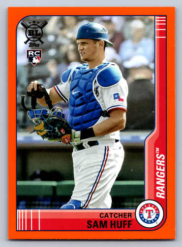 2021 Topps Big League #188 Sam Huff Texas Rangers Rookie RC Baseball ...
