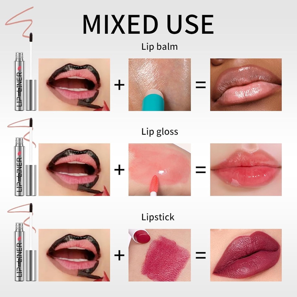 Peel Off Lip Liner Stain, Long-Lasting Lip Stain Peel Off, Easy Peel ...
