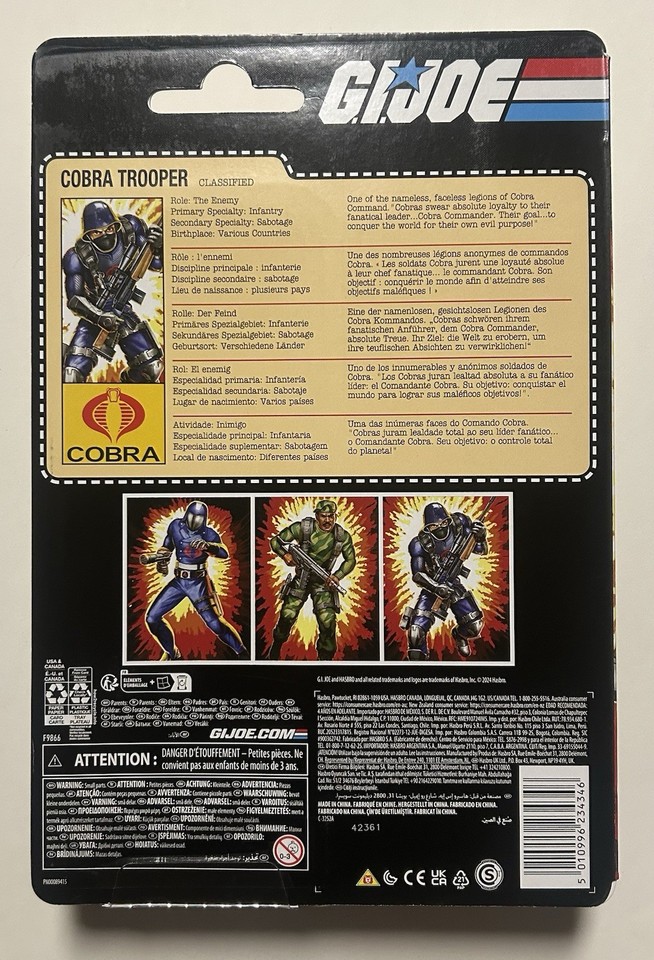 Hasbro GI Joe 6” Classified - Retro Carded Figure - Cobra Trooper | eBay