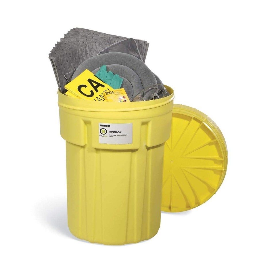 SpillTech Universal Overpack Salvage Drum Spill Kit, 30 Gallon, 47 ...