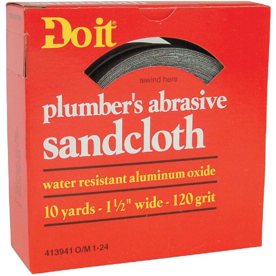 Do it 1-1/2 In. x 10 Yd. 120-Grit Plumber's Abrasive Sand Cloth 95107 ...