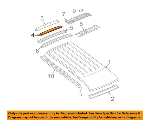 CHRYSLER OEM Roof-Rear Header 55364404AB | eBay