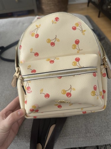 Coach mini backpack with cherries And Matching Wallet | eBay
