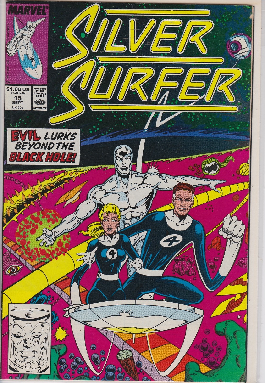 THE SILVER SURFER EVIL LURKS BEYOND THE BLACK HOLE SEPT #15 MARVEL ...