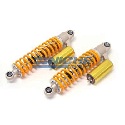 Cafe Race Rear Performance Gas Shocks Reservoir Orange/Gold Eye To Eye ...