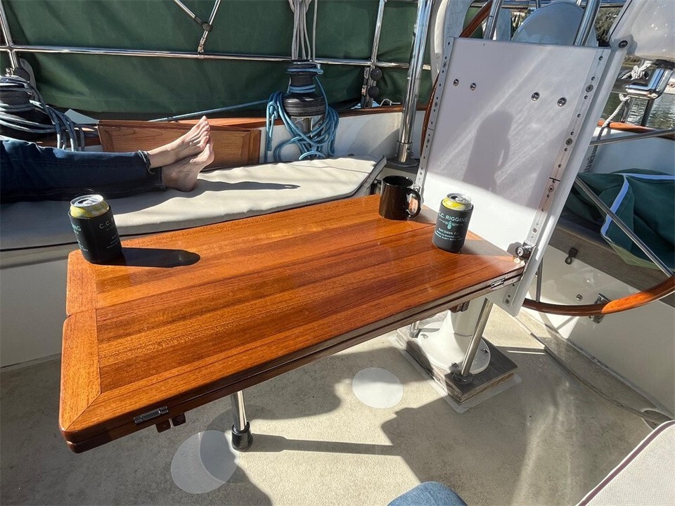 Boat Folding Wings Teak Table Top 18.9/37.8X35 Inch Rectangular Plain ...