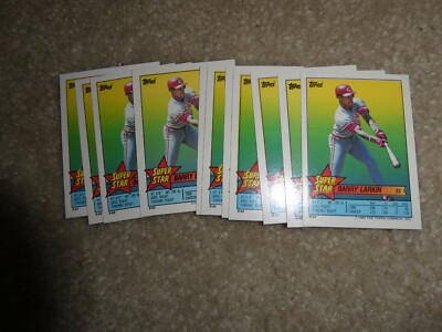 Lot of 11 1989 Topps Barry Larkin Super Star Card Back Sticker #44 | eBay