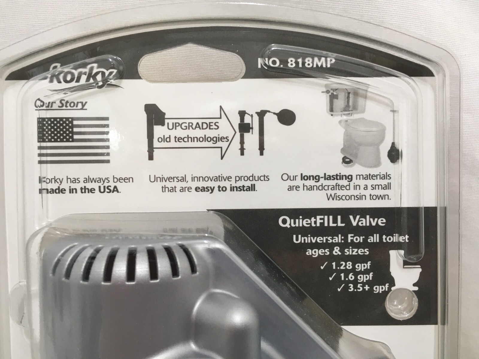 (1) NEW Korky Universal Fill Valve & Flapper Kit - 818MP - SEALED ...