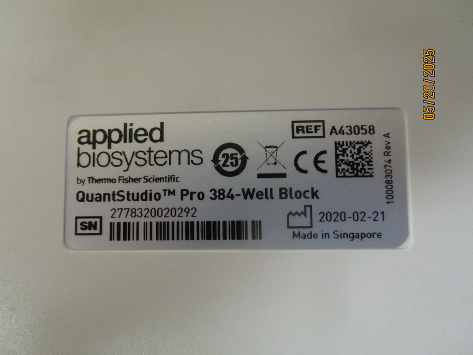 Lightly Used Applied Biosystems QuantStudio™ Pro 384-Well Block A43062 ...