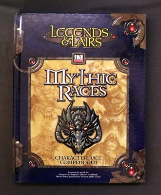 Legends & Lairs Mythic Races Fantasy Flight Games FFG D&D d20 3E HC New ...