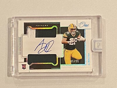 2020 Panini One AJ Dillon 2 Color Jersey Auto RC 85/99 Autograph ...