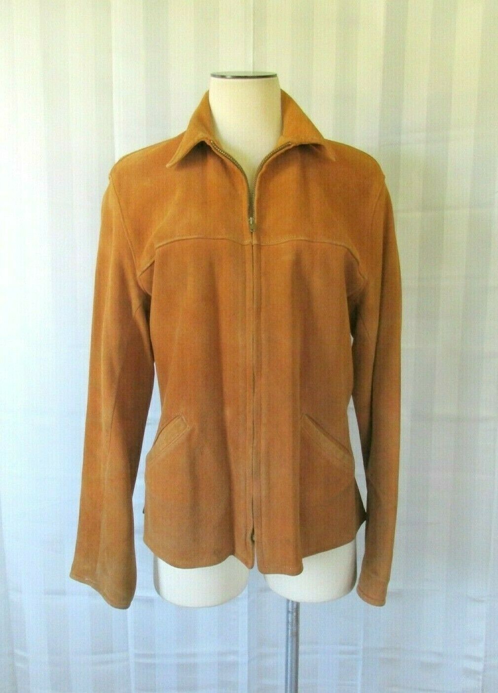 Vintage 1950s 1960s Suede Jacket Mid Western Sport Togs Copper Rust ...