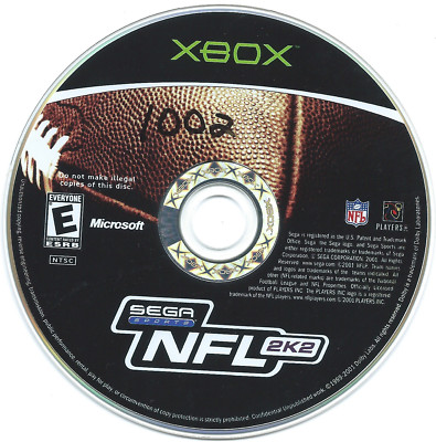 Sega Sports NFL 2K2 (Xbox, 2002) Just the BL Disc, FREE SHIPPING USA | eBay