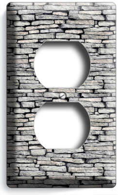 LIMESTONE ROCK BRICK STONE WALL OUTLET PLATE KITCHEN DINING LIVING ROOM ...