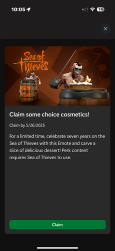 Sea of Thieves Seventh Serving Emote XBOX One Series X/S Only | eBay