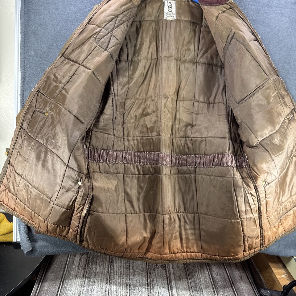 Vintage Bob Allen Gun Club Quilted Shooting Coat Jacket Men’s XL Full ...