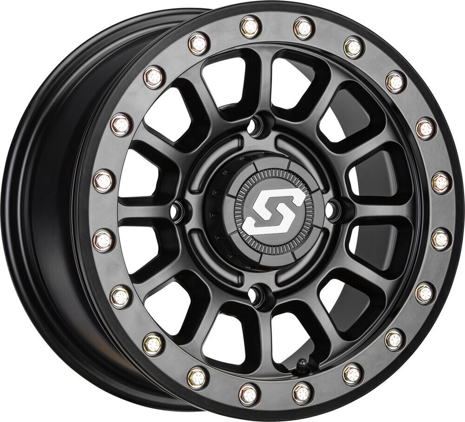 Kit 4 AMS Street Fox Tires 23x10-14 on Sedona Sano Beadlock Black ...