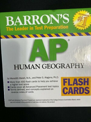 Barron’s AP Human Geography Flash Cards 9780764195983| eBay
