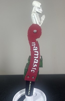 DOGFISH HEAD NAMASTE TILTING SKELETON PENDELUM draft beer tap handle ...