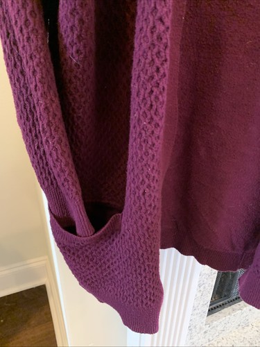 Evolution by Cyrus Women's Plus Size 1X Purple Plum Cardigan Sweater ...