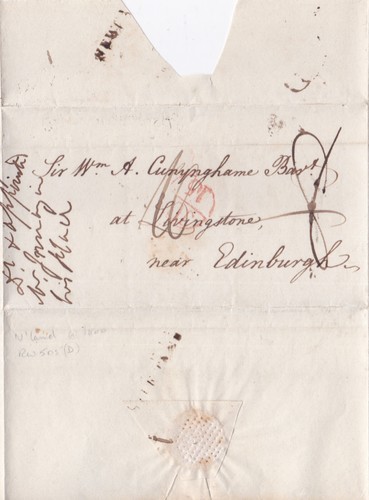 1800 WRAPPER WITH NEWFOUNDLAND NAME-STAMP TO SIR WILLIAM CUNNINGHAM | eBay