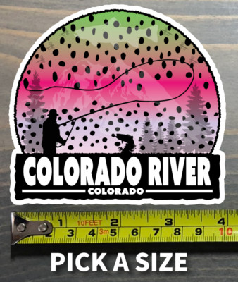 Colorado River Sticker Fly Fishing Decal Trout Abel Ross Reels TFO ...