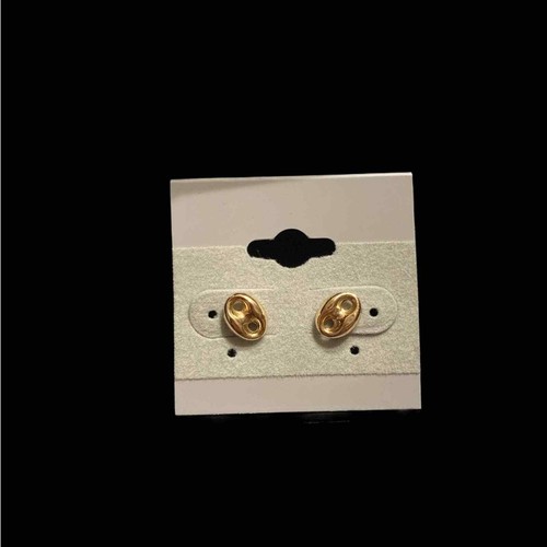 Puffed Mariner Anchor Earrings Push Back Post | eBay