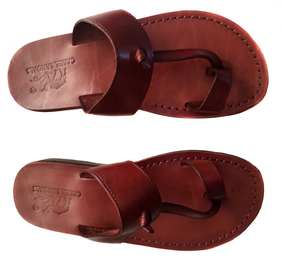 100% Leather Roman Jesus Sandals Unisex Strap Handmade US 5-16 EU 36-50 ...
