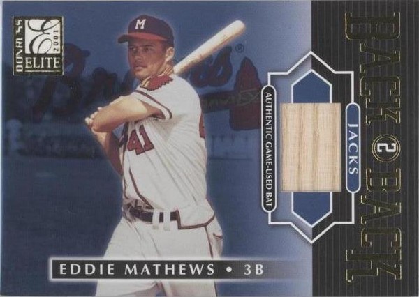 2001 Donruss Elite - Back 2 Back Jacks #BB-33 Troy Glaus, Eddie Mathews ...