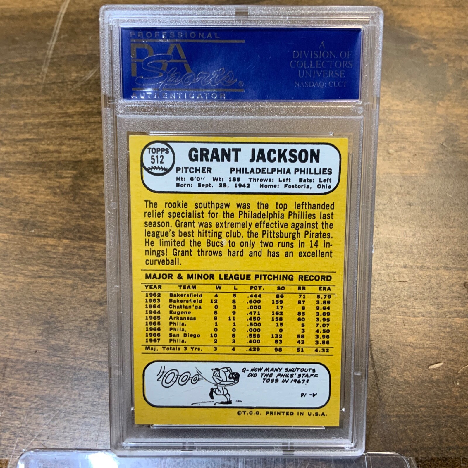 1968 Topps Grant Jackson #512 *Phillies* PSA 8 NM-MT | eBay