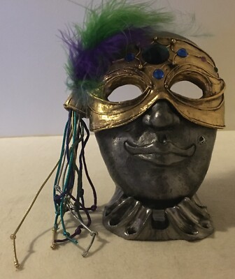 Michael Ricker Pewter Gallery Collection Mardi Gras Mask Rare | eBay