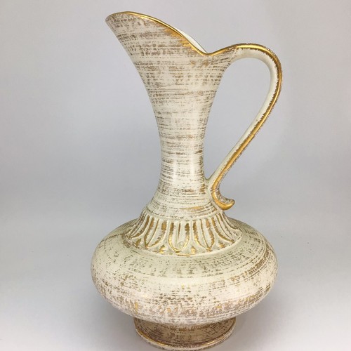 Vintage Royal Haeger Vase Ewer Pitcher 4012 USA Brushed Gold Tweed | eBay