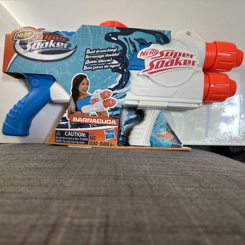 Nerf Super Soaker Barracuda Water Gun 2 Stream Barrel Dual Drenching ...