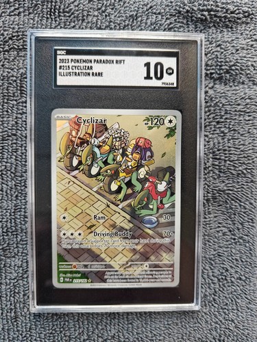 Pokemon PAR Paradox Rift Cyclizar Illustration Rare IR 215/182 SGC 10 ...